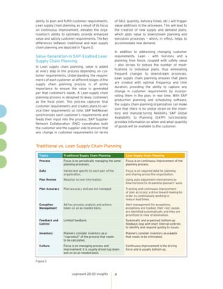 Advancing Lean in Supply Chain Planning with SAP Applications | PDF