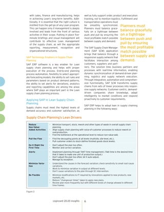 Advancing Lean in Supply Chain Planning with SAP Applications | PDF