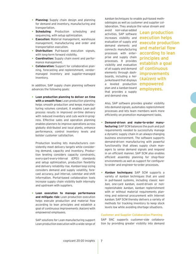 Advancing Lean in Supply Chain Planning with SAP Applications | PDF