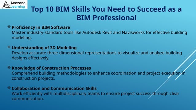 Top 10 BIM Skills You Need to Succeed as a BIM Professional | PPTX