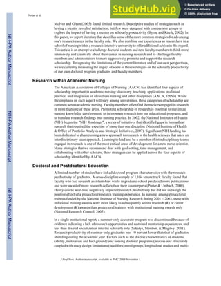 Advancing A Program Of Research Within A Nursing Faculty Role | PDF