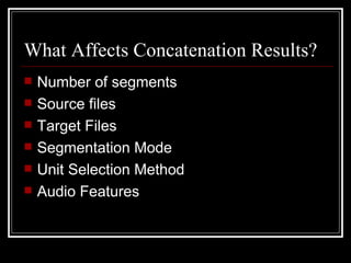 Advancing concatenative sound synthesis technology | PPT