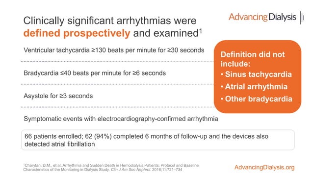 Advancingdialysis.org cardiac arrhythmia in thrice weekly hemodialysis ...