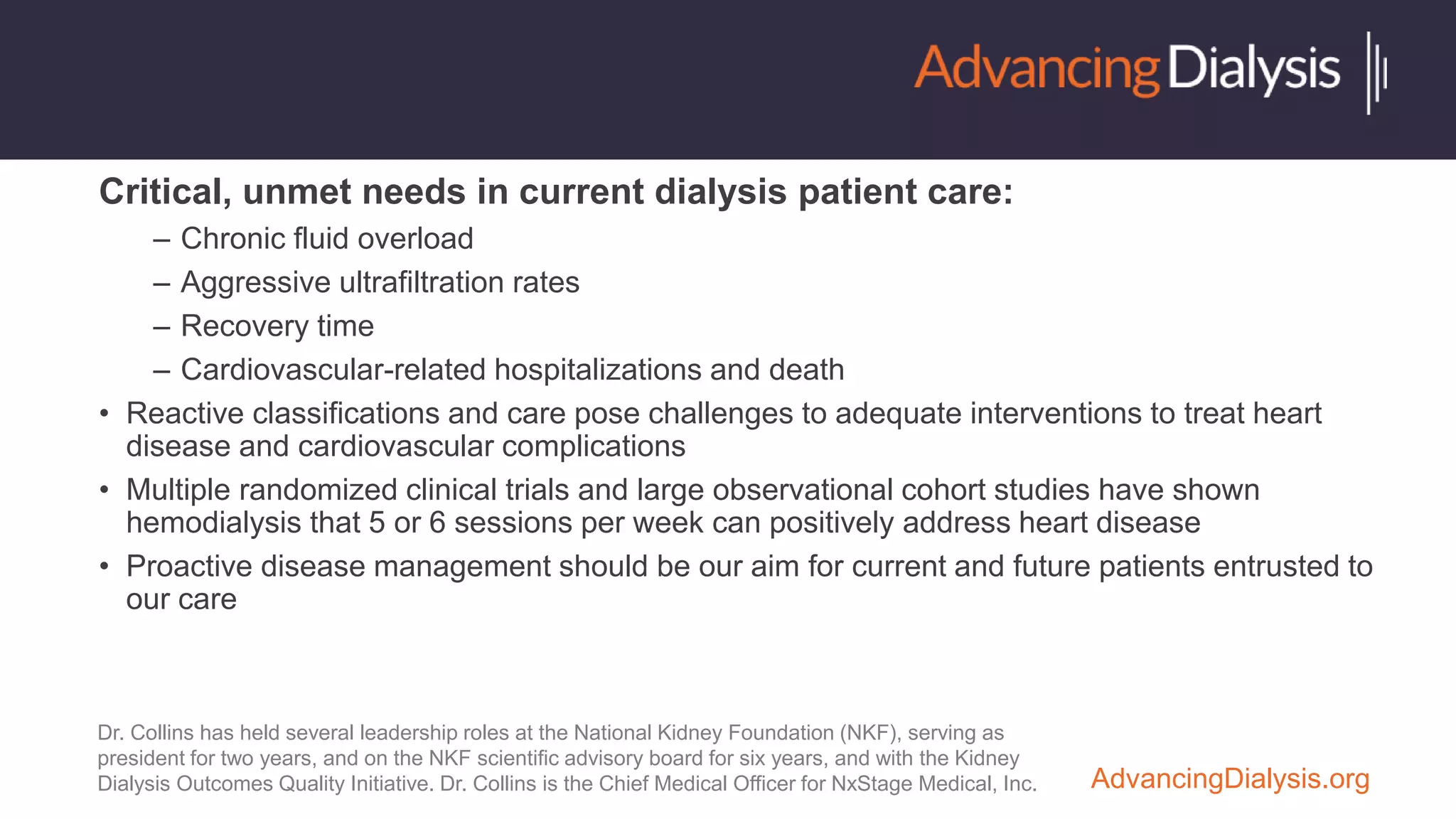 Advancing dialysis: Recasting kidney failure as cardiovascular disease ...