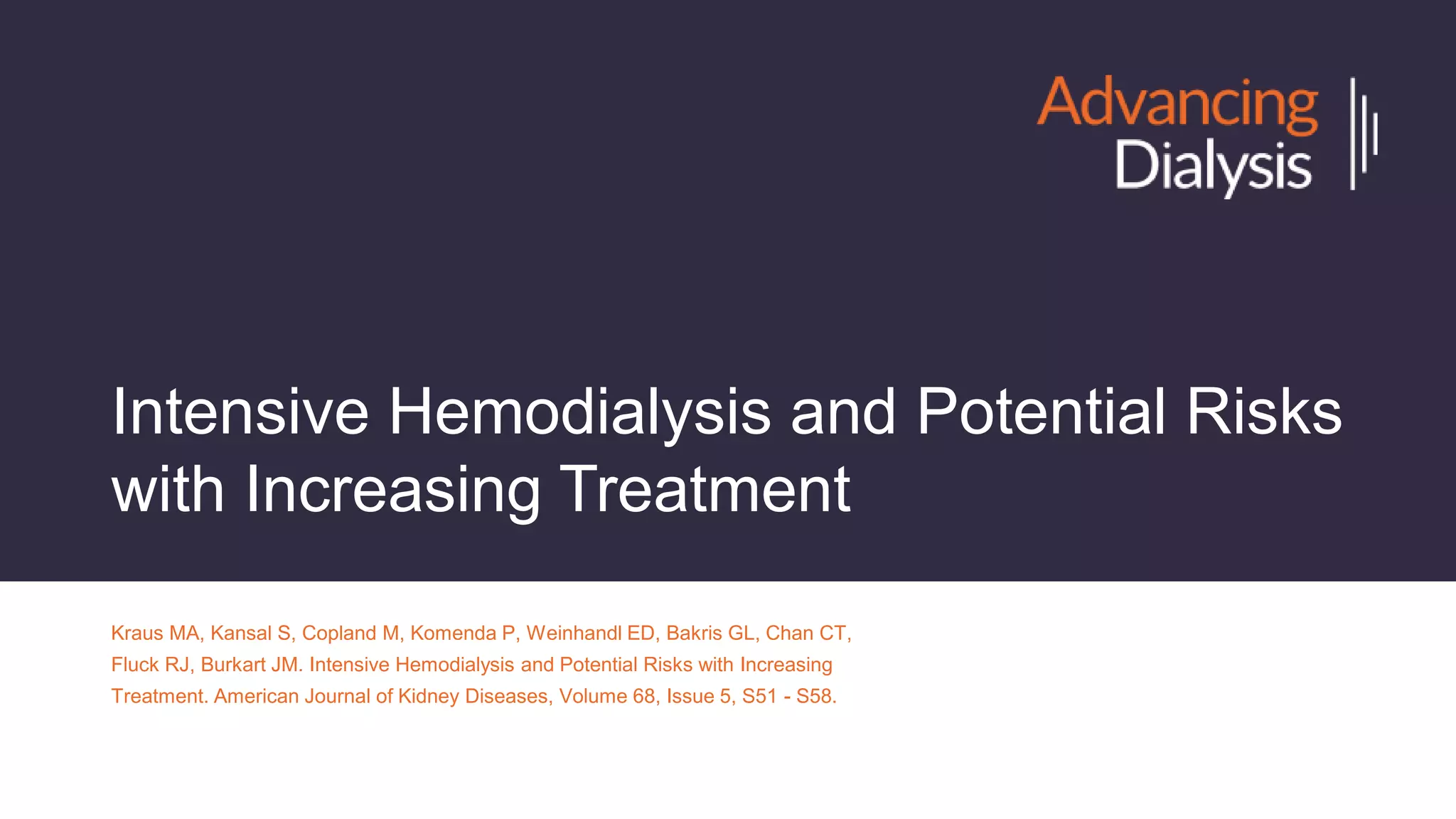 Advancing Dialysis - Potential Risks | PPTX | Infectious Diseases ...