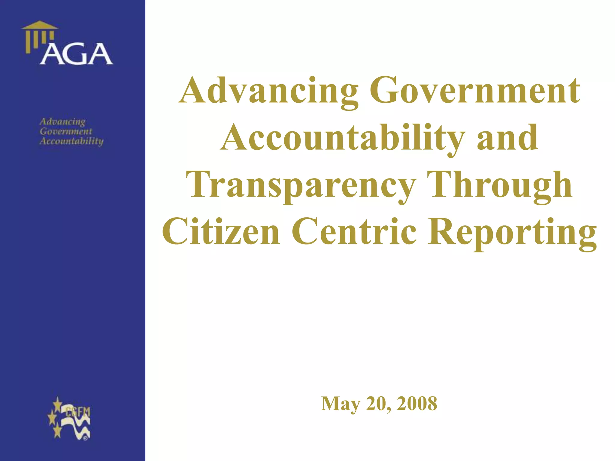 Advancing government accountability and transparency through citizen ...