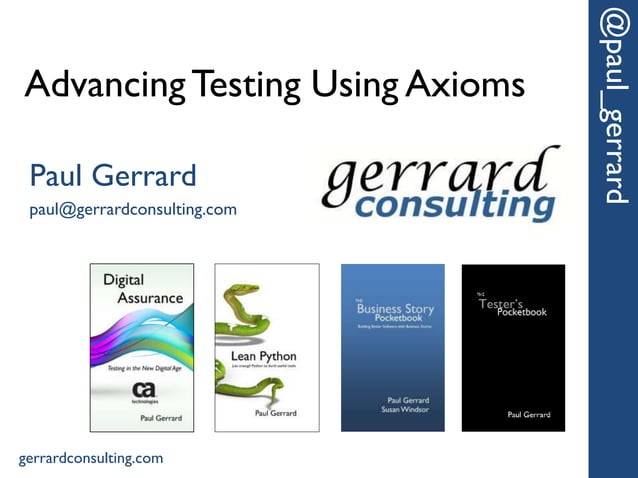 Advancing Testing Using Axioms | PPT