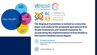 Advancing the implementation of One Health in the Eastern Mediterranean ...