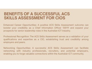 Advancing Your Career as a Chief Information Officer 135111 ACS Skills ...