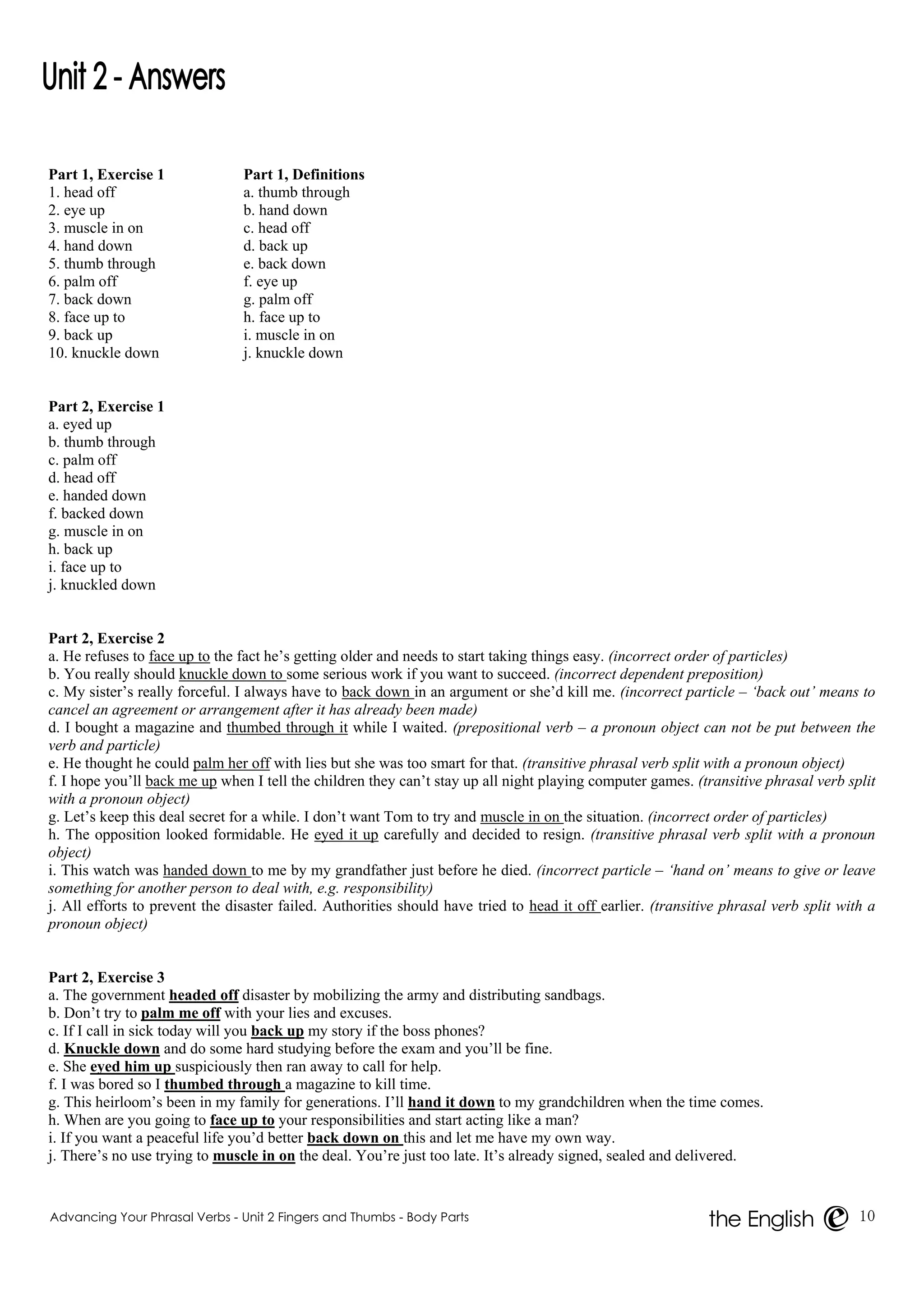 Advancing your phrasal verbs book 1 | PDF