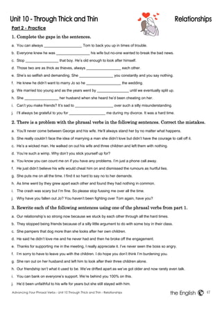 Advancing your phrasal verbs book 1 | PDF