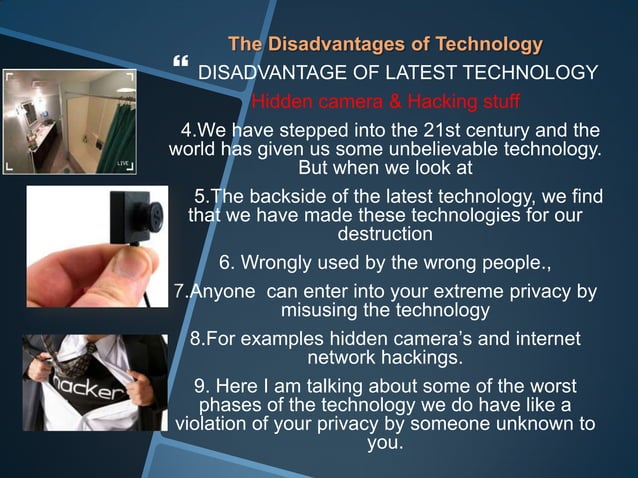 Adv and disadv of technology | PPT