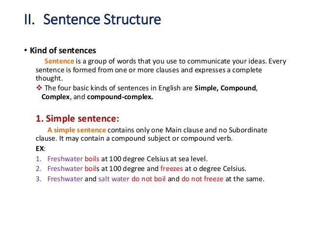 Adv and sentence structure