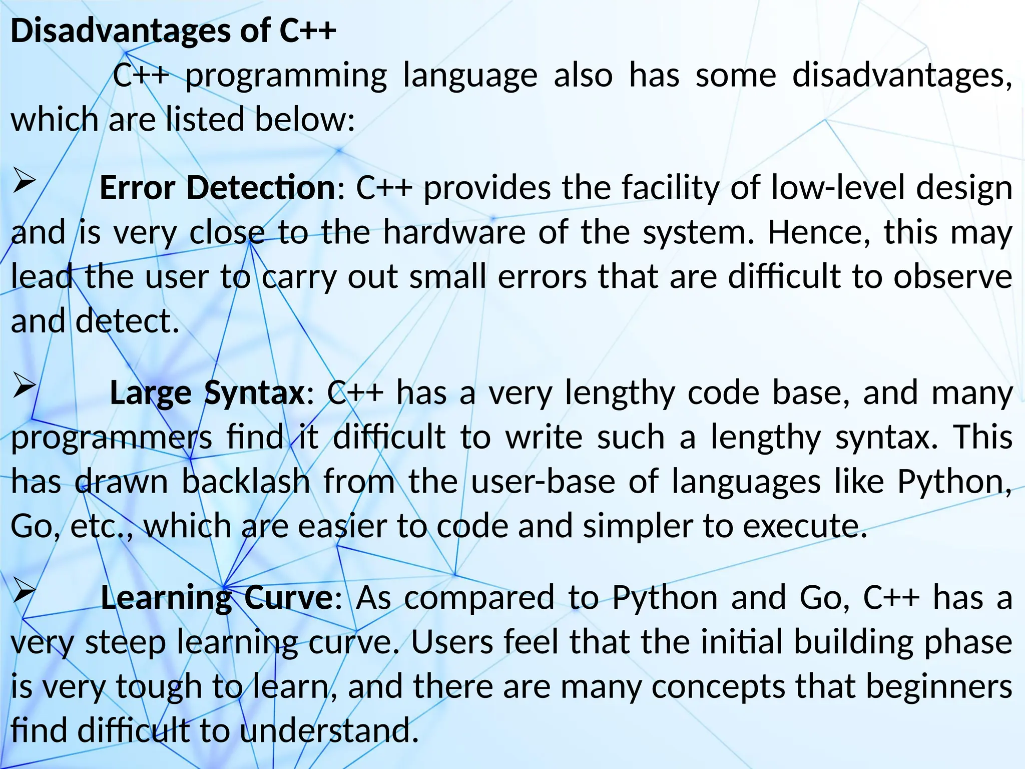 Advantage and Disadvantages of C++ programming.pptx
