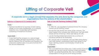 Advantage and Veil of Company Law | PPT