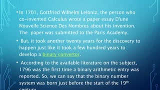 Advantage of binary number system | PPT