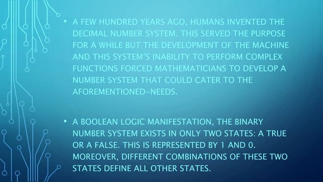 Advantage of binary number system | PPT