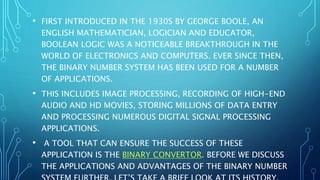 Advantage of binary number system | PPT