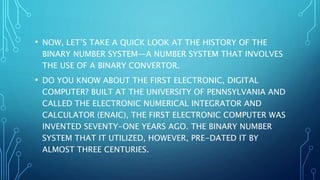 Advantage of binary number system | PPT