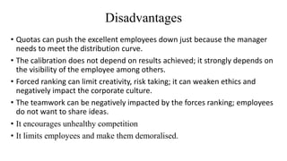 Advantages and disadvantages of Forced ranking method | PPTX