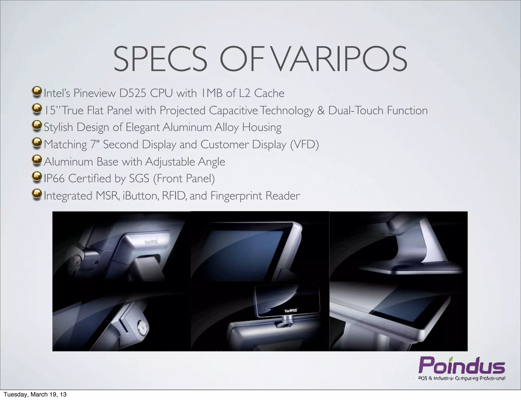 Advantages of VariPOS 715 | PDF