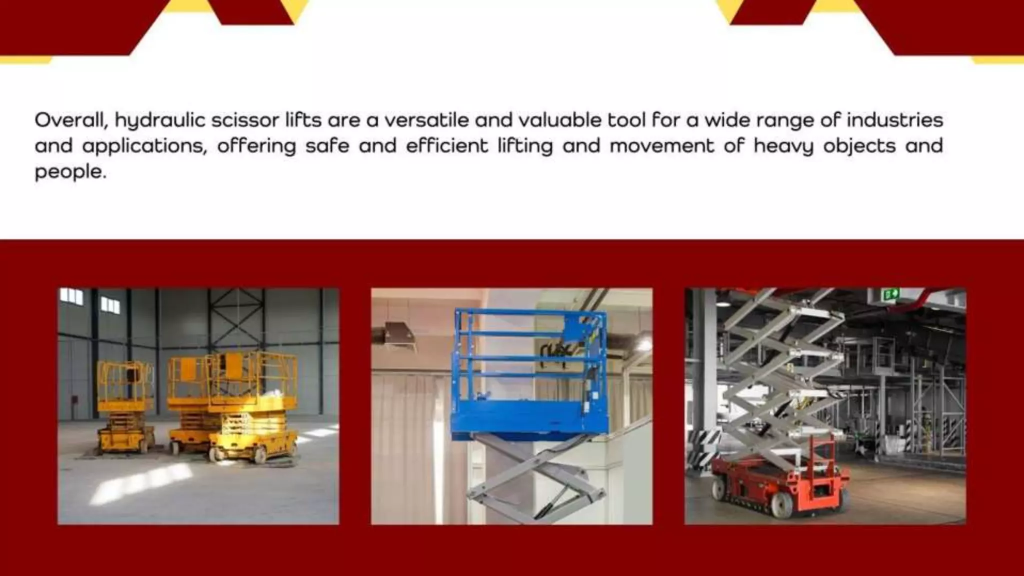 Advantages and Applications of Hydraulic Scissor Lifts | PPTX
