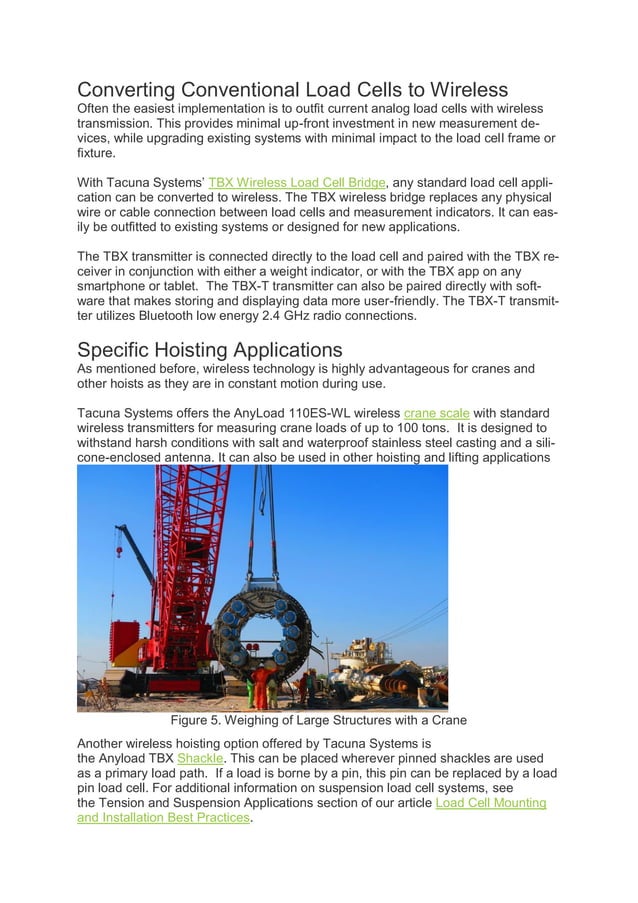 Advantages and Applications of Wireless Load Cells | PDF | Internet of ...