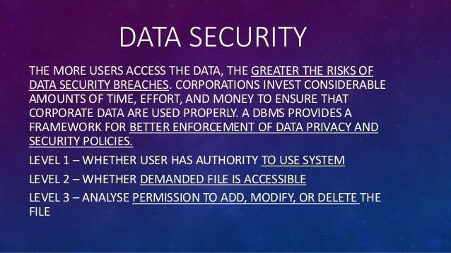 Advantages and disadvantages of DBMS