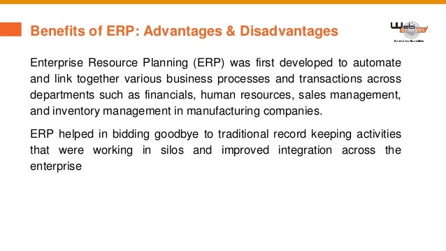 Advantages and disadvantages of ERP software | PPTX