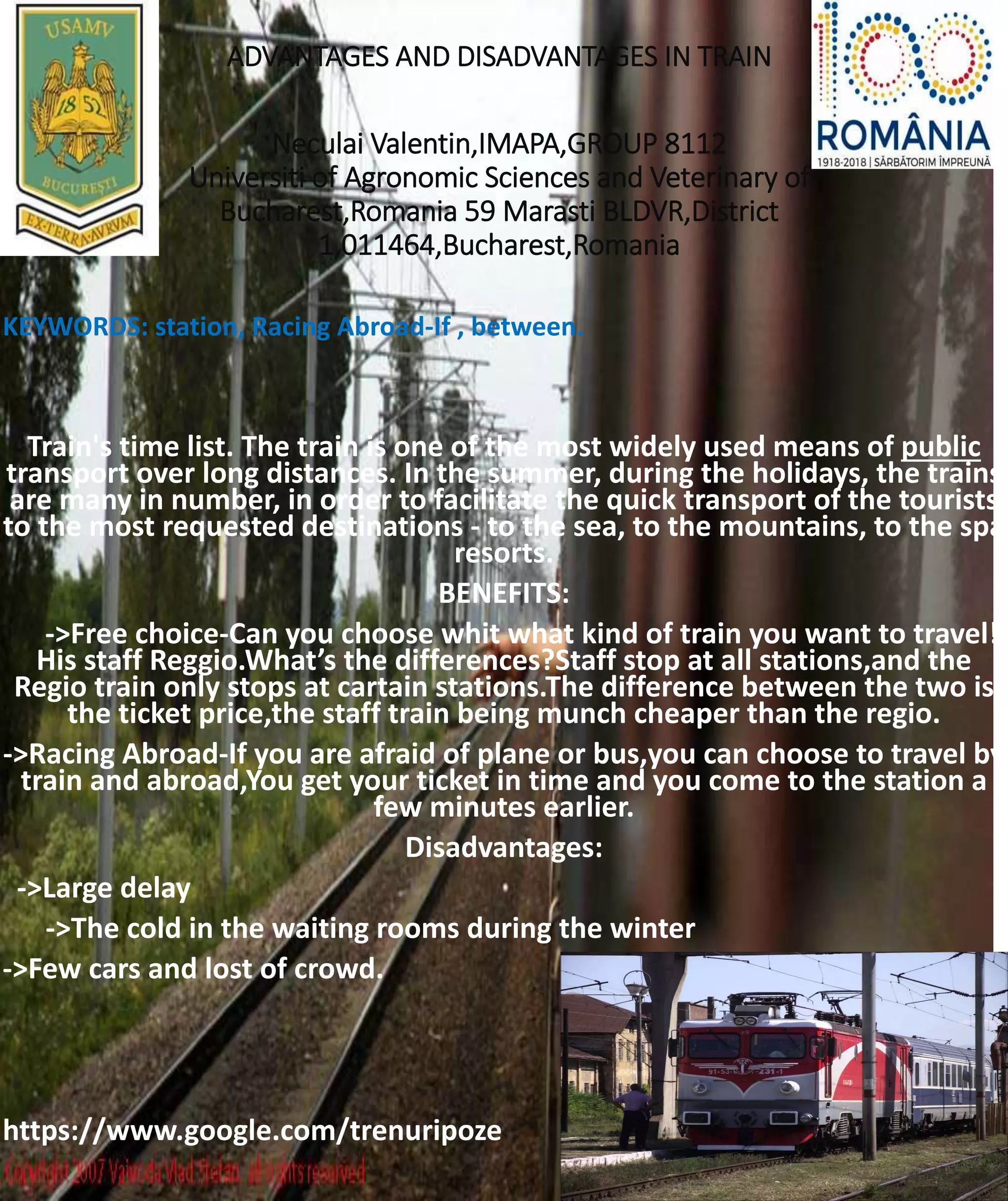 Advantages and disadvantages in train | PPTX