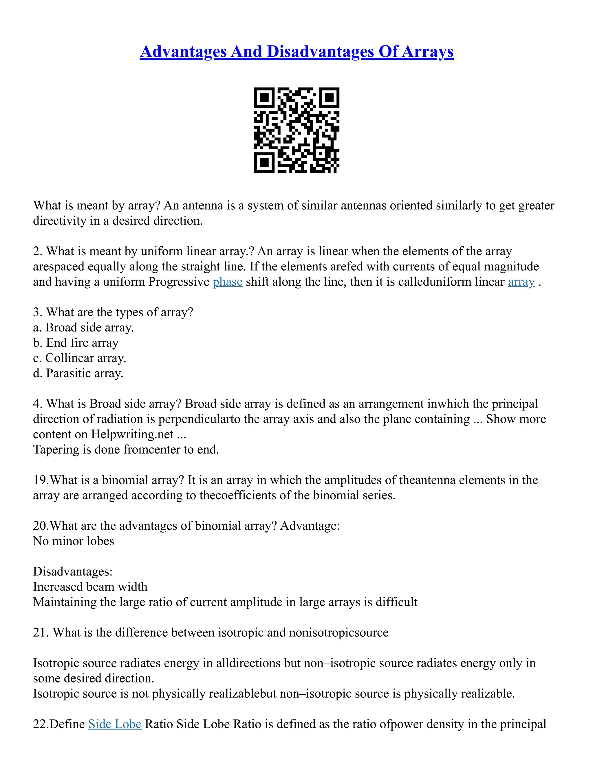 Advantages And Disadvantages Of Antennas | PDF