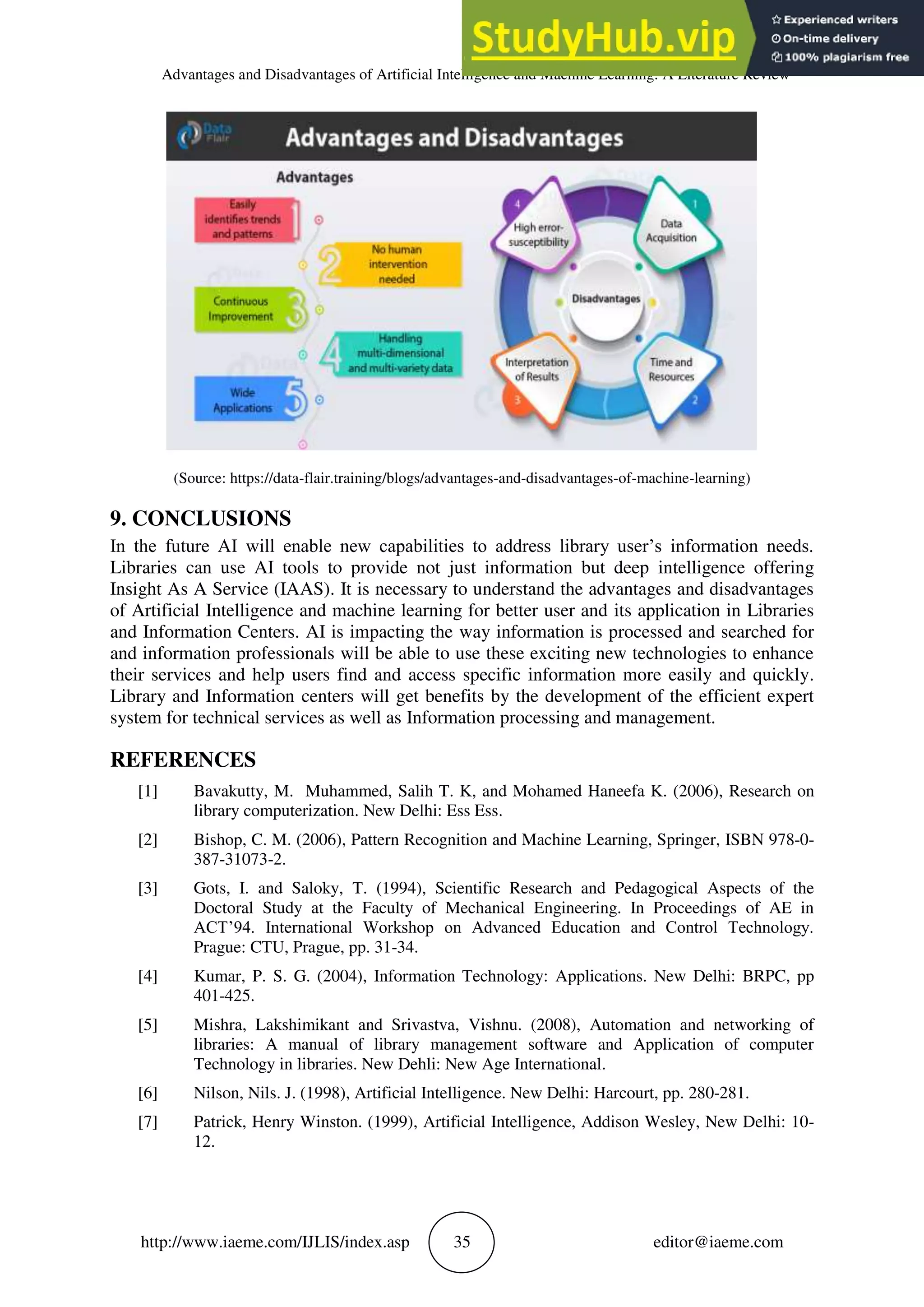 ADVANTAGES AND DISADVANTAGES OF ARTIFICIAL INTELLIGENCE AND MACHINE ...