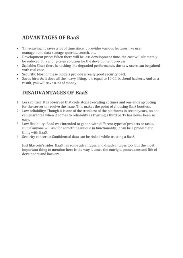 Advantages and disadvantages of BaaS.pdf