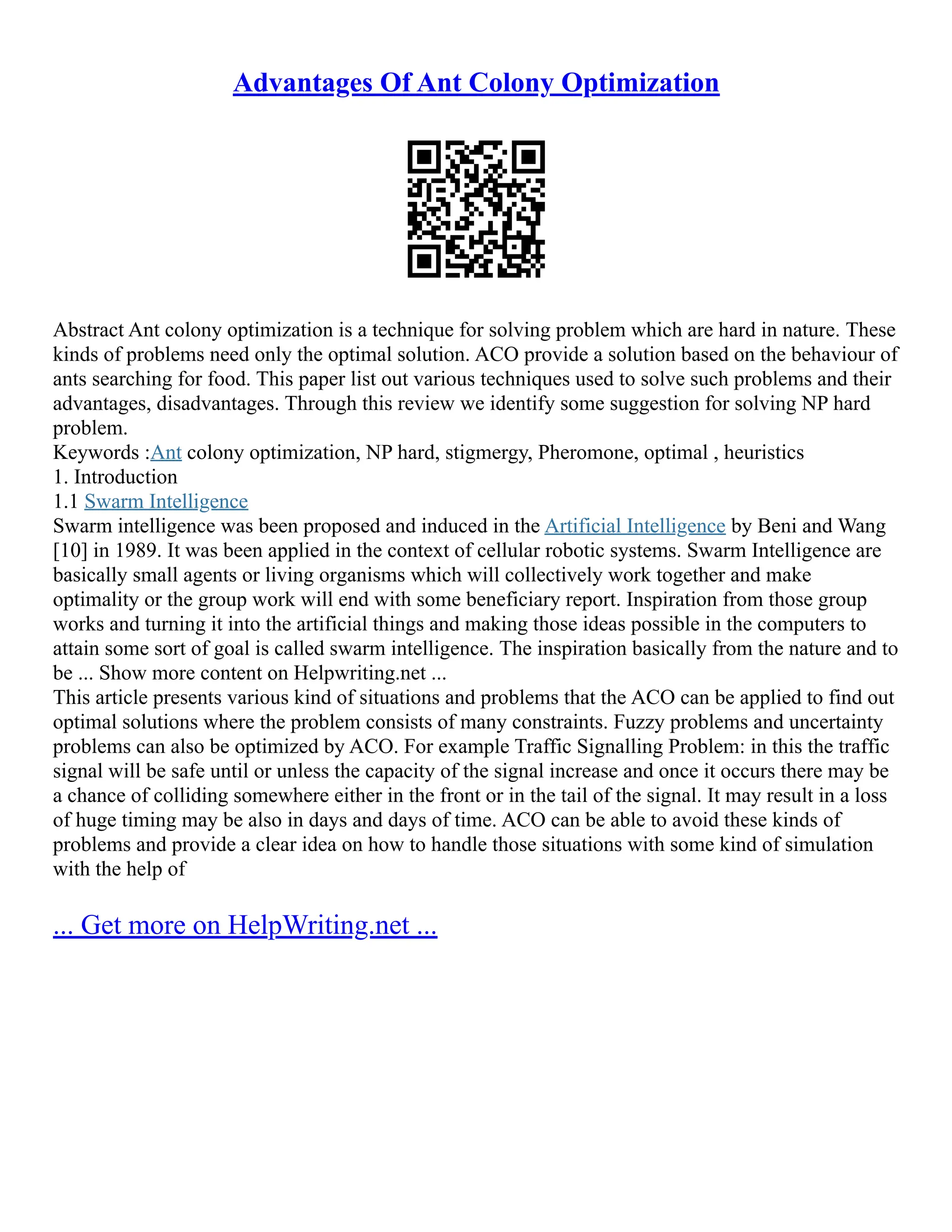 Advantages And Disadvantages Of Bee Colony | PDF