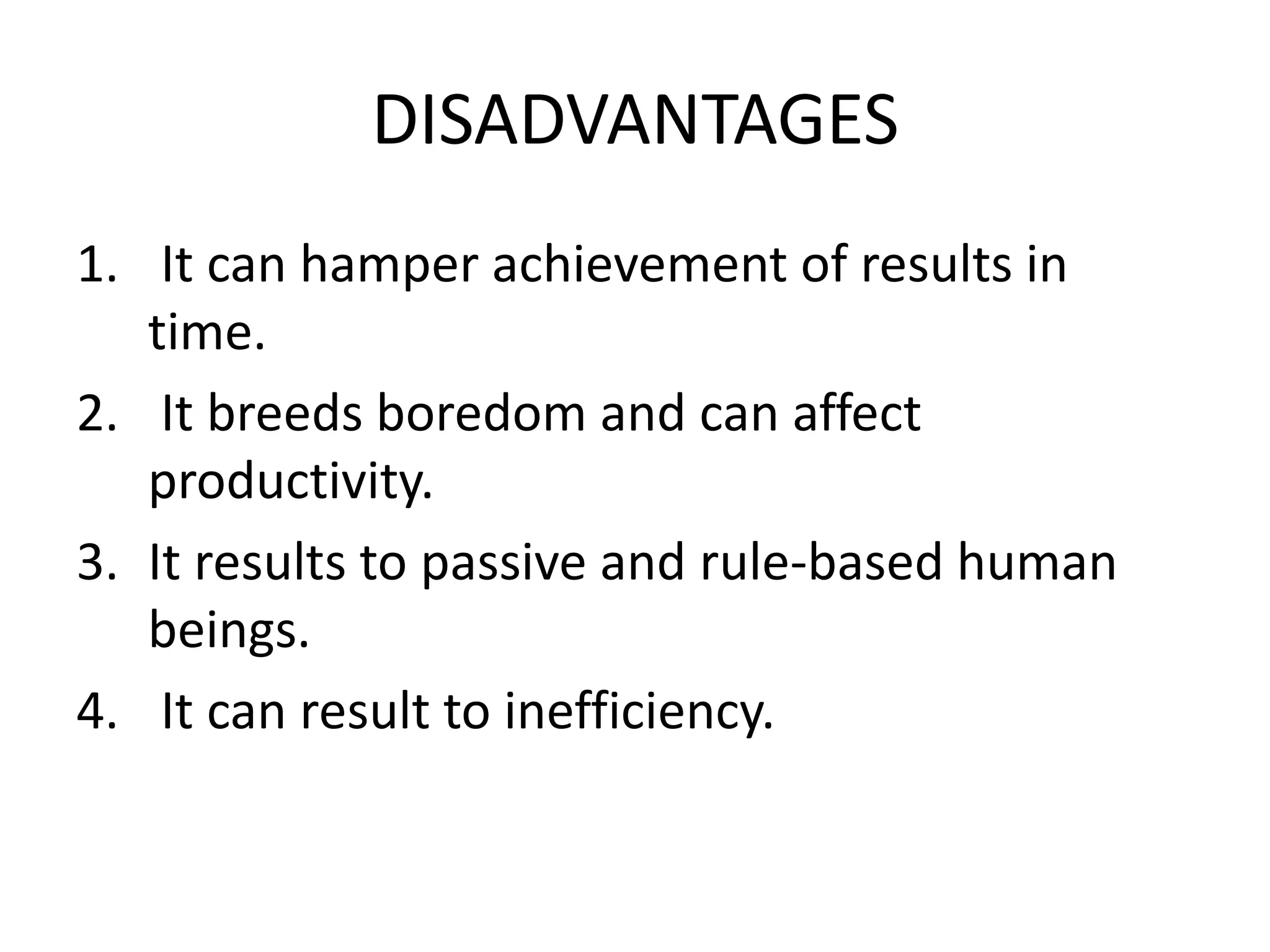 Advantages and disadvantages of bureaucracy | PPTX