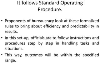 Advantages and disadvantages of bureaucracy | PPTX