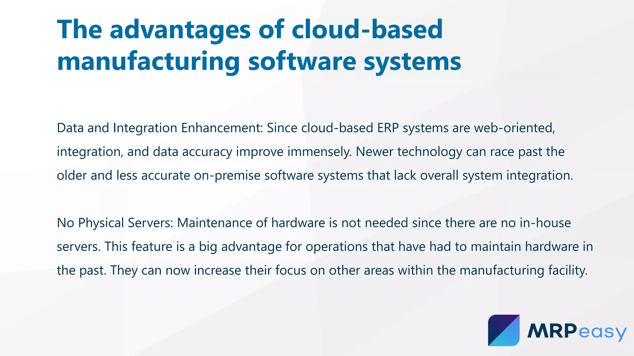Advantages and disadvantages of cloud based manufacturing software | PPT