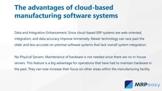 Advantages and disadvantages of cloud based manufacturing software | PPT