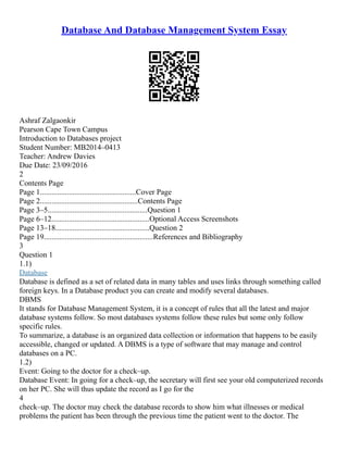 Advantages And Disadvantages Of Database System | PDF