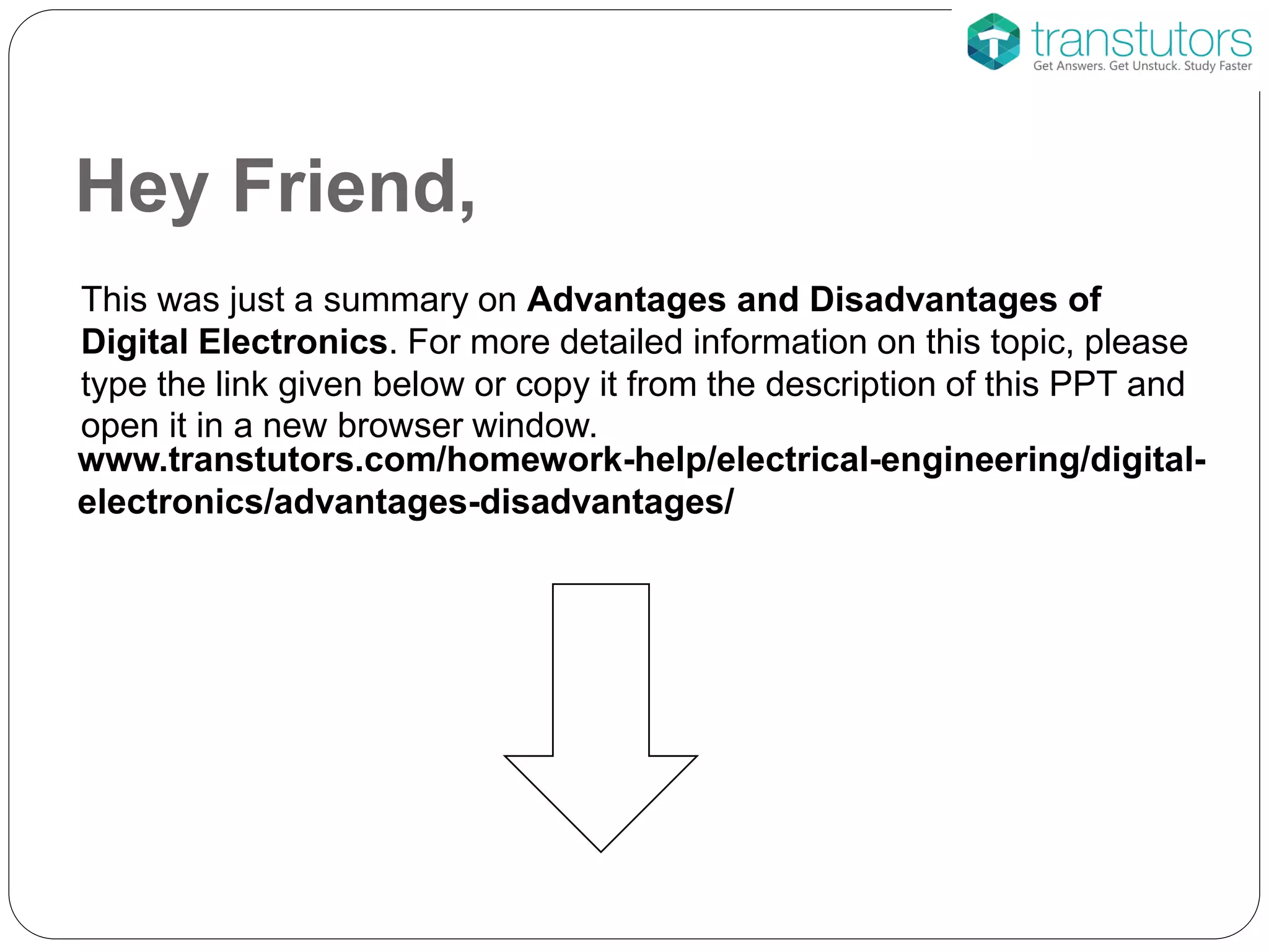 Advantages and Disadvantages of Digital Electronics | Electrical ...