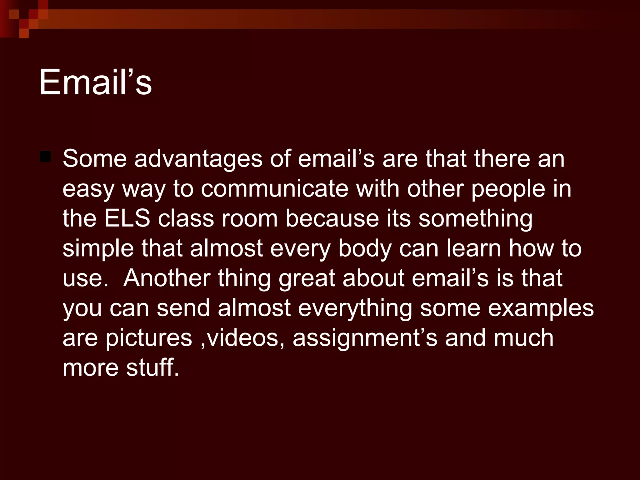 Advantages And Disadvantages Of Email’S And Blog | PPT