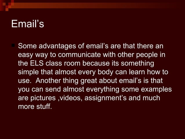 Advantages And Disadvantages Of Email’S And Blog | PPT