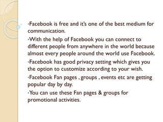 Advantages and Disadvantages of Facebook | PPTX