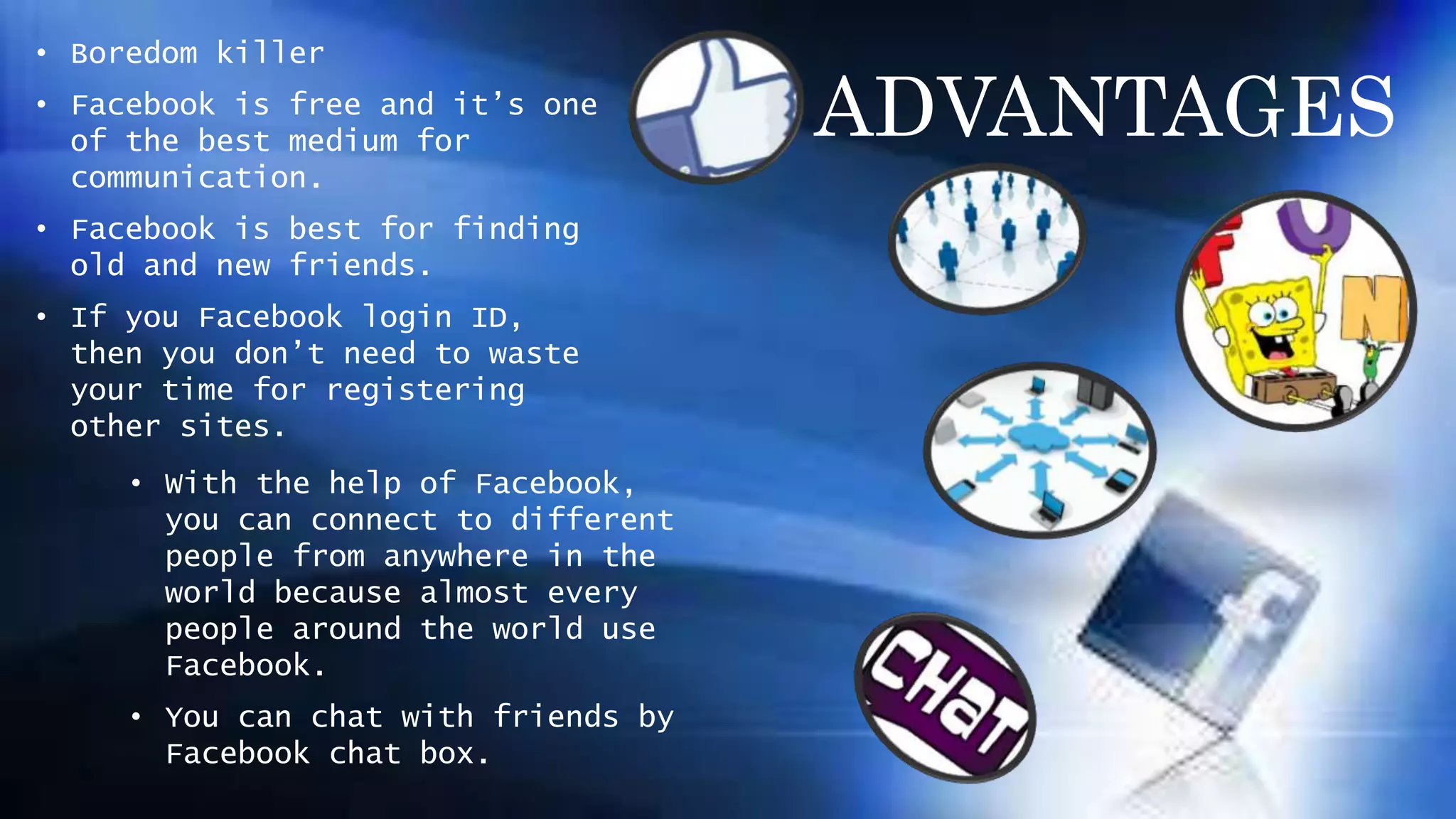 Advantages and Disadvantages of Facebook | PPTX