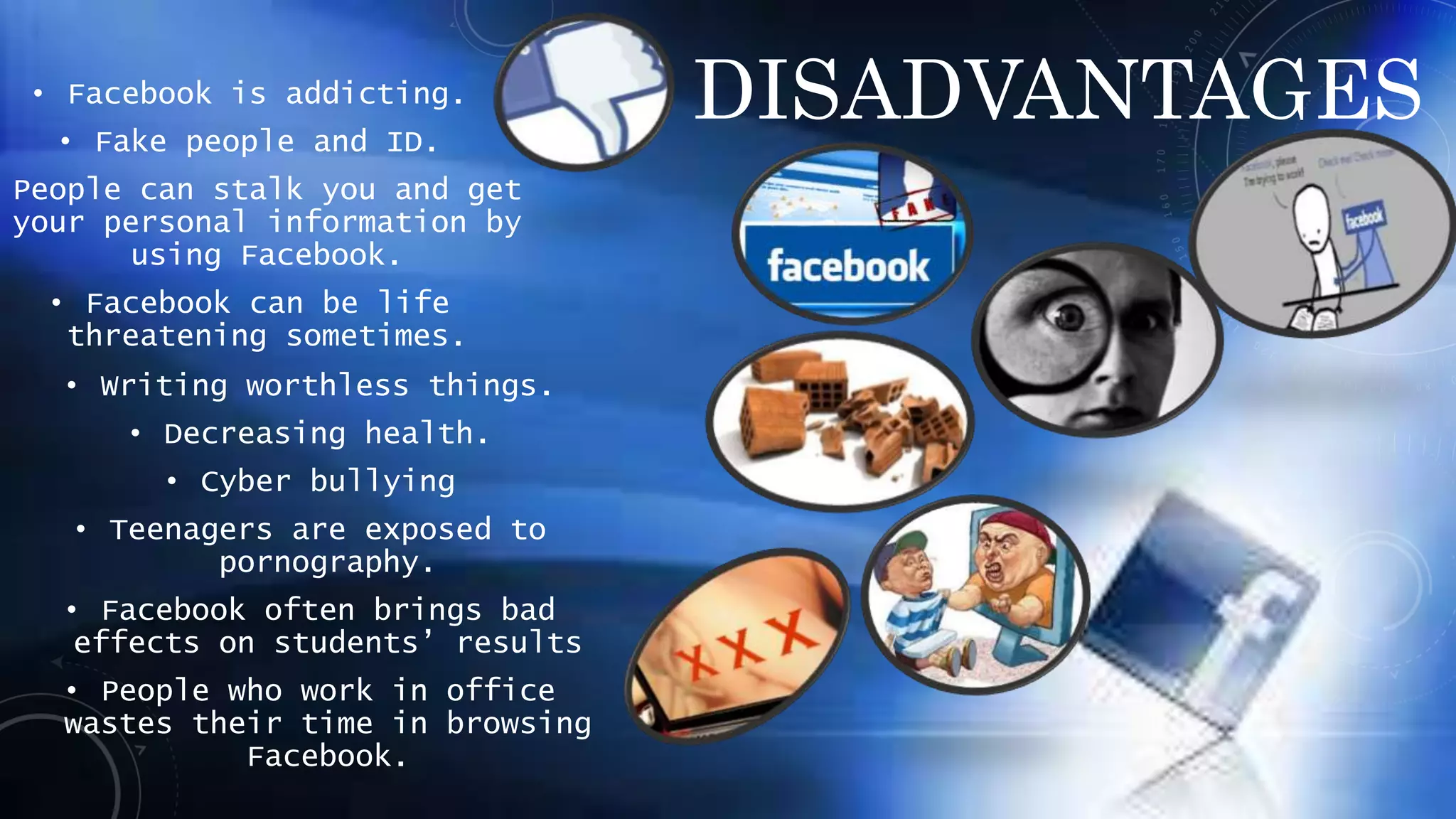 Advantages and Disadvantages of Facebook | PPTX