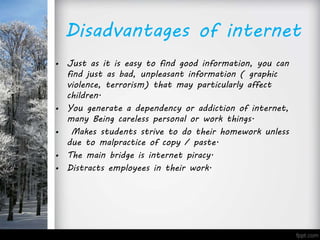 Advantages and disadvantages of internet | PPT