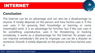 ADVANTAGES AND DISADVANTAGES OF INTERNET.pptx