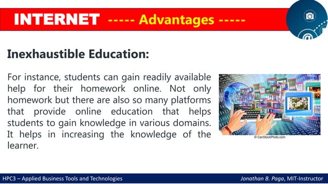 ADVANTAGES AND DISADVANTAGES OF INTERNET.pptx