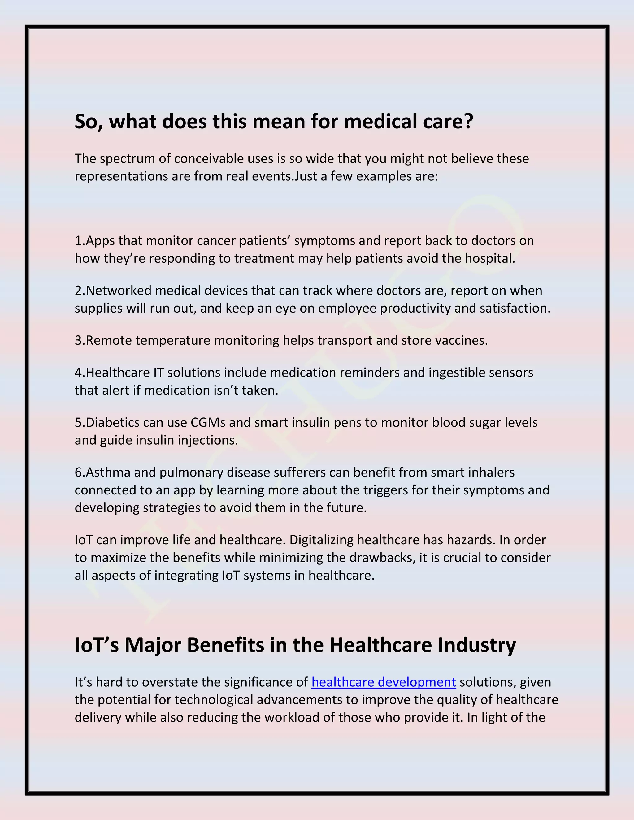 Advantages and Disadvantages of IoT in Healthcare .pdf