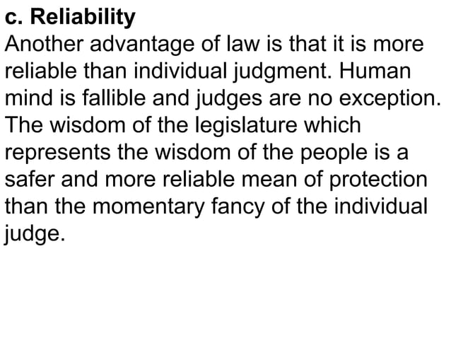 Advantages and disadvantages of law | PPTX